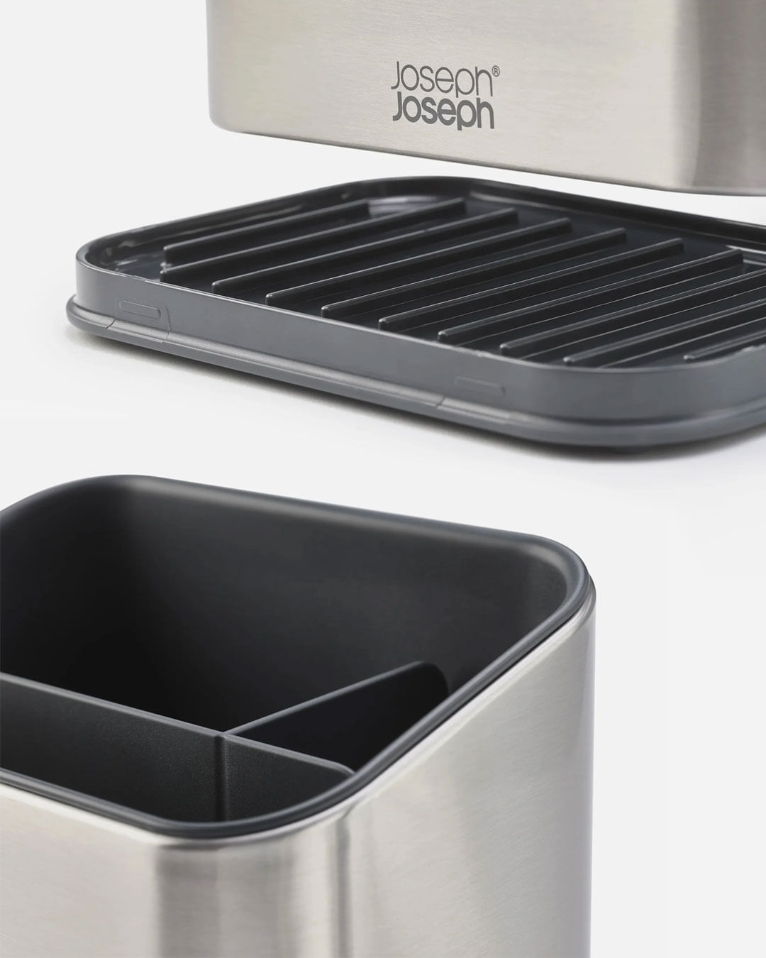 organizador de pia surface base preta/inox joseph & joseph - Toolbox